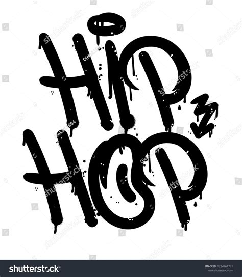 Decorative Lettering Hip Hop Rap Battle Music In Graffiti Bombing Tag