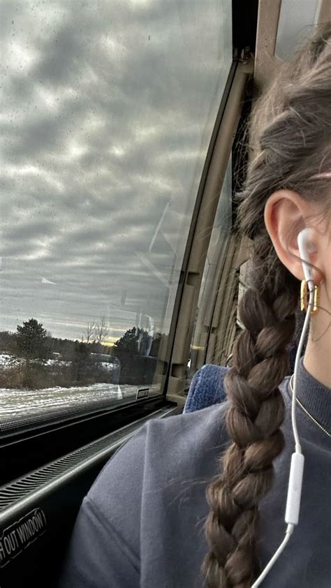 Listening To Music On A Bus 🤍 Hair Aesthetic Girl Hair Styles