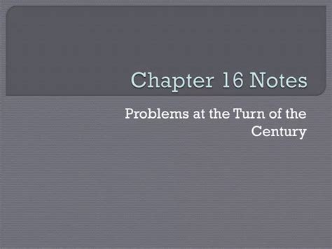 Ppt Chapter 16 Notes Powerpoint Presentation Free Download Id 3093328
