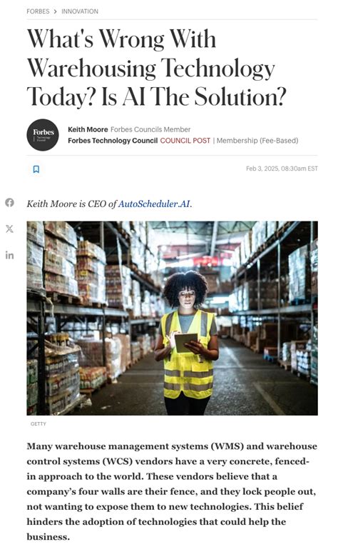 Whats Wrong With Warehousing Technology Today Is Ai The Solution Autoschedulerai