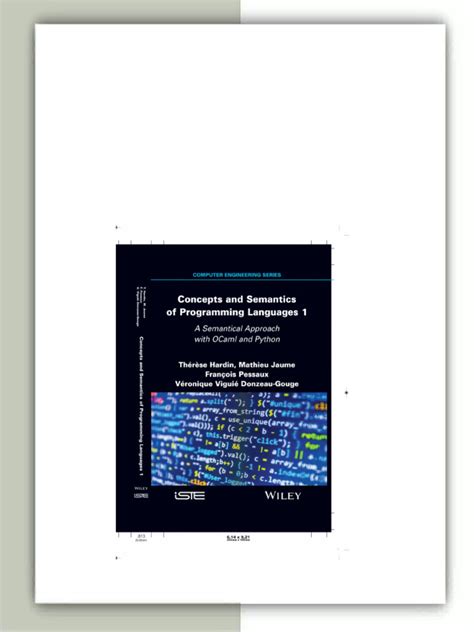 Concepts And Semantics Of Programming Languages 1 A Semantical Approach With Ocaml And Python
