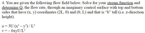 Solved 4 You Are Given The Following Flow Field Below Chegg Com