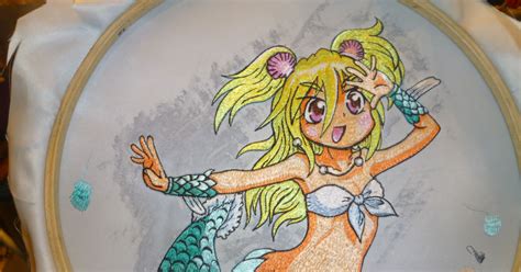 波打際のむろみさん 【手振り刺繍】波打際のむろみさんアニメ化記念 ゆっくりわっぺんのイラスト Pixiv