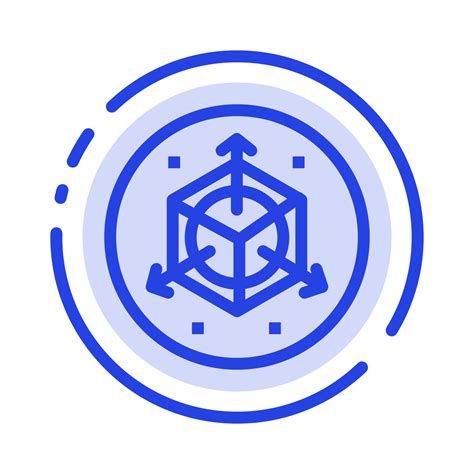 Scale Modification Design 3d Blue Dotted Line Line Icon 19113021 Vector