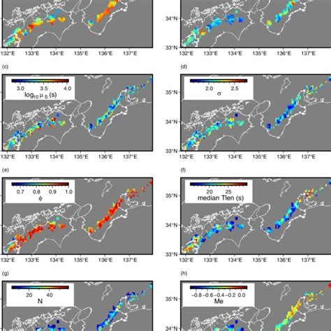 Spatial Distribution Of The Estimated Parameters A Characteristic Time