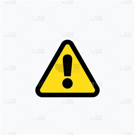 危险标志矢量图标。注意白色背景上的警示插图。
