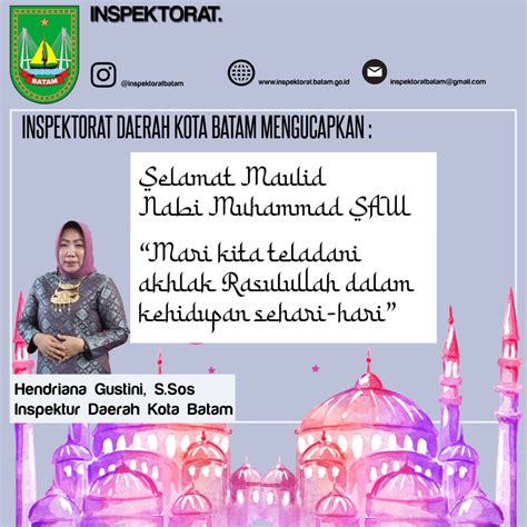 Selamat Maulid Nabi Muhammad Saw 1443 Hijriyah Inspektorat Daerah