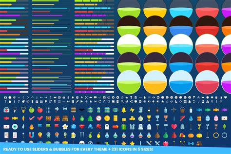 Ultimate Flat Themed Bundle Gui Ui Kit 9 Themes Psd Sources