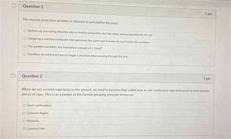 Solved Question 1 1 Pts The Inverse Projection Problem Is Solved Question 1 1 Pts The Inverse Projection Problem Is