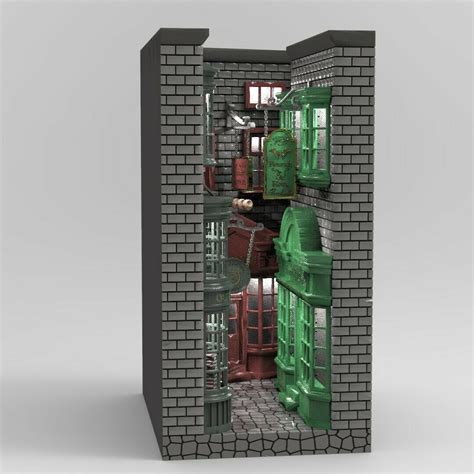 3d 文件 哈利波特》对角巷书架 🎨 ・可下载 3d 打印设计・cults
