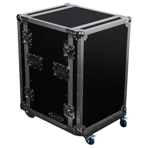 16u Space Saver Pro Amp Rack Flight Case With Wheels Odyssey Cases