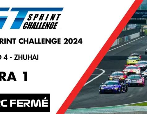GT Sprint Challenge 2024 Round 4 Zhuhai Gara 1 DIRETTA VIDEO LIVE