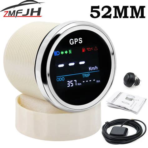 Ad ใหม่52มม หน้าจอ Lcd Speed Gauge Digital Gps Speedometer Mph Knot
