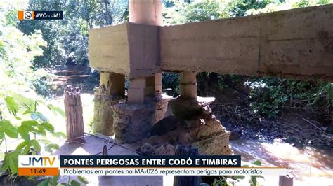 Vídeo Problemas em pontes na MA 026 representam perigos para
