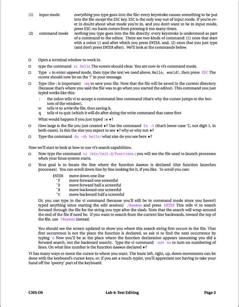 Solved Lab Text Editing A Brief Note About Type Setting Chegg Com