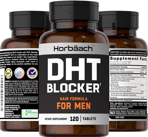 Dht Blocker 120 Tablets Supplement For Men Non Gmo And Gluten