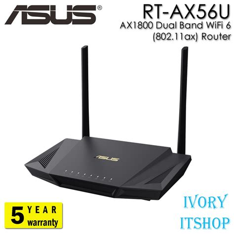 Asus Rt Ax U Ax Dual Band Wifi Ax Router Ivoryitshop Shopee Thailand