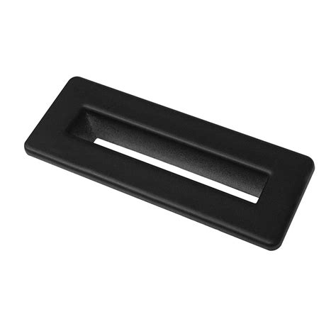 Scudo Matt Black Rectangle Basin Overflow Cover