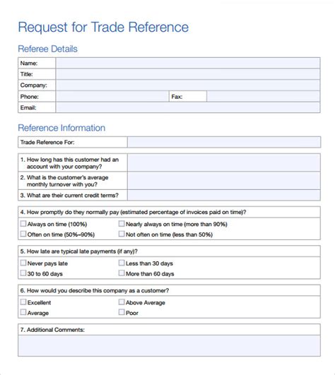 Sample Trade Reference 5 Documents In Pdf