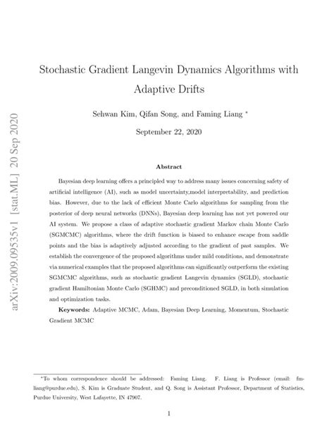 Stochastic Gradient Langevin Dynamics Algorithms With Adaptive Drifts