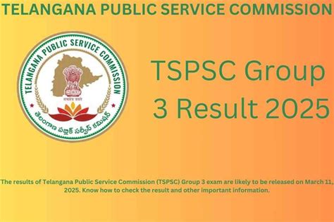 TSPSC Group 3 Result 2025 Declared Download Scorecard