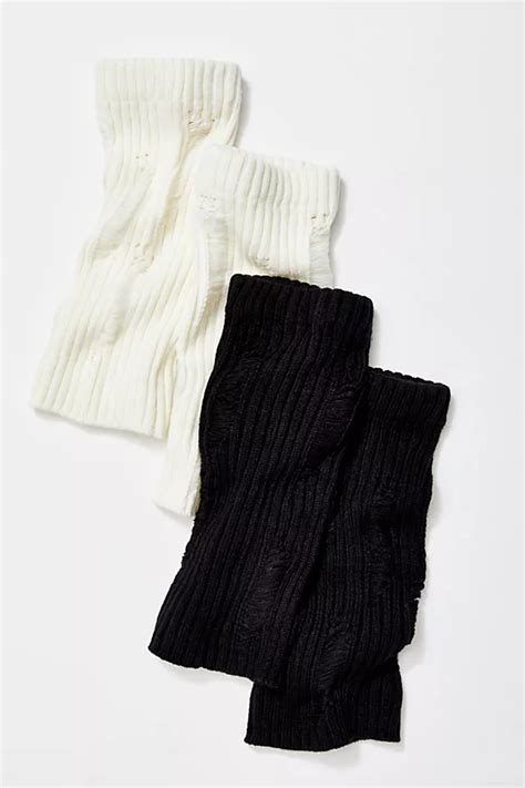 Distressed Ribbed Leg Warmers Free People