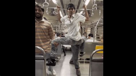 Man Does Twerking Mid Air While Hanging Onto Mumbai Local Trains Bar