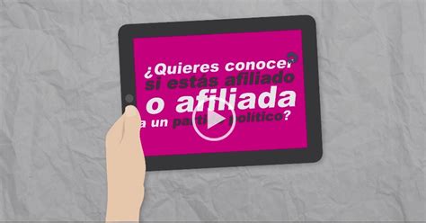 Ciudadanía Podrá Verificar Su Afiliación A Los Partidos Políticos