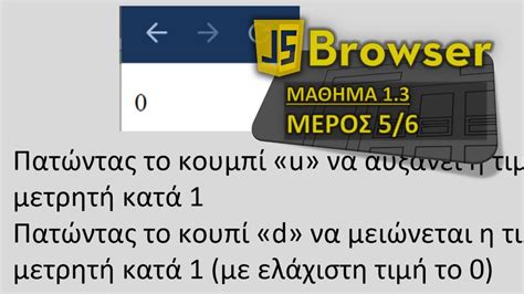 Js Browser ΜΑΘΗΜΑ 13 Eventtarget ΜΕΡΟΣ 5 ΑΠΟ 6 Άσκηση 2 Youtube