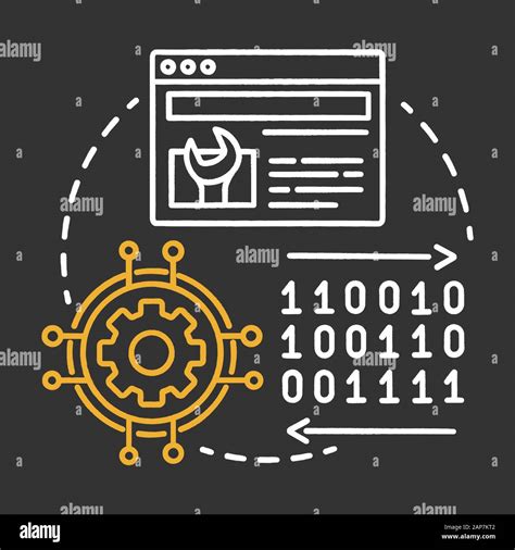 System Testing Chalk Concept Icon Software Development Stage Idea Thin Line Illustration