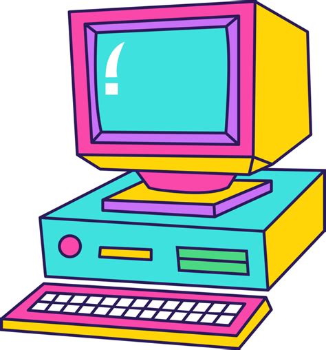 Old School Computer Image 51900222 Png