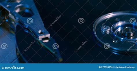 Inside Of Internal Harddrive Hdd Disassembled Hard Drive From The Computer Data Hard Drive