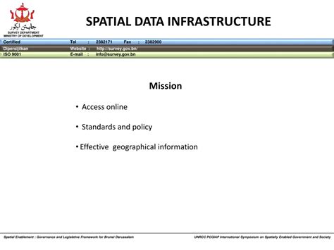 Ppt Survey Spatial Data Infrastructure Ssdi Brunei Darussalam