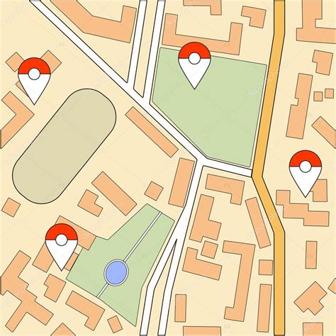 City Game Map Stock Illustration By ©greenvector 118815178
