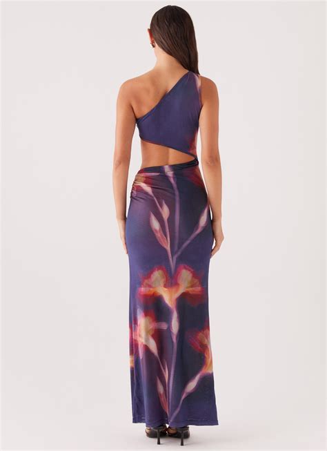 Shadows In The Sun Mesh Maxi Dress Ember Rose Peppermayo