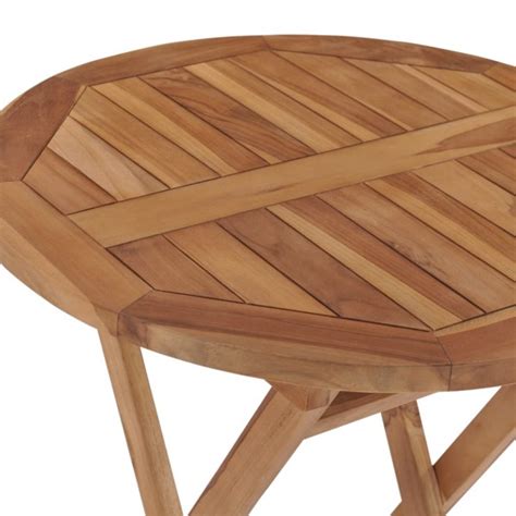 Mesa de jardín plegable madera maciza de teca 60 cm Mesas de jard
