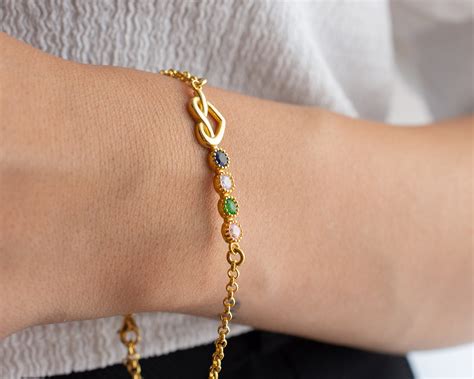 Geburtsstein Herz Armband Personalisierte Familie Etsy Österreich