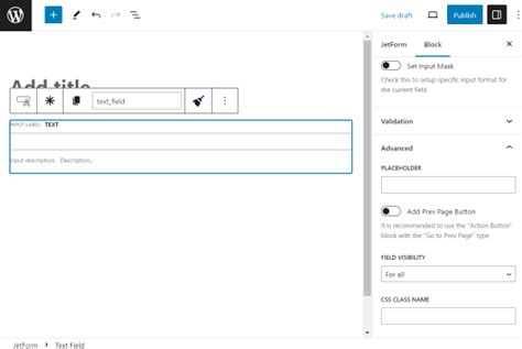 Text Field Overview — Jetformbuilder Crocoblock