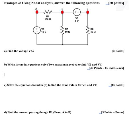 Solved Example Using Nodal Analysis Answer The Following Chegg