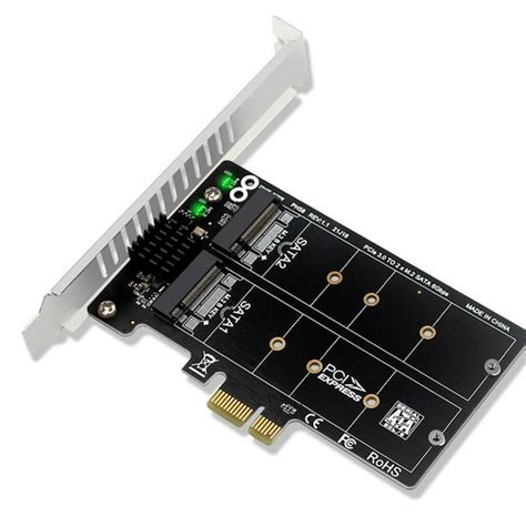 Symkmb Ph58 2 X M2 Sata To Pcie Adapter Card Double Disc Display Card Raid Splitter Expansion
