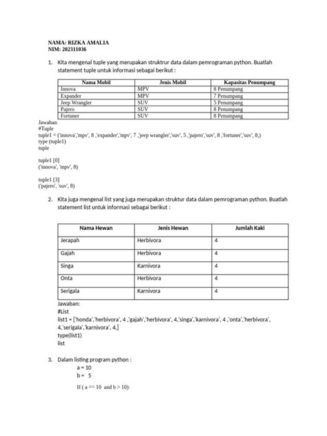 Soal Latihan Python Rizka Amalia Pdf
