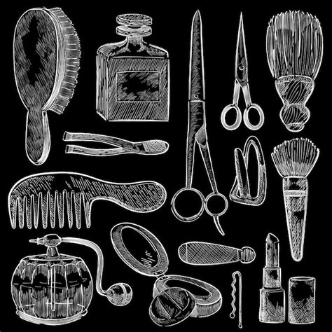 미용사 세트 무료 벡터