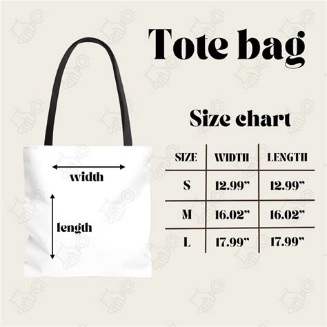 Tote Bag Size Chart Size Chart For Tote Bag Tote Bag Mockup And Size