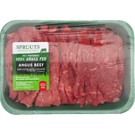 Sprouts Grass Fed Fresh Boneless Angus Beef Stir Fry Same Day Delivery