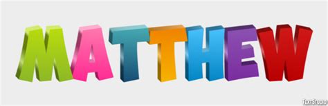 Matthew Text Effect And Logo Design Name