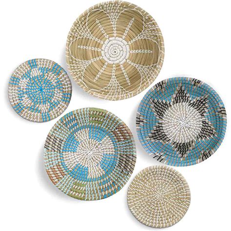 Dakota Fields Hanging Woven Wall Basket Decor Wicker Wall Baskets