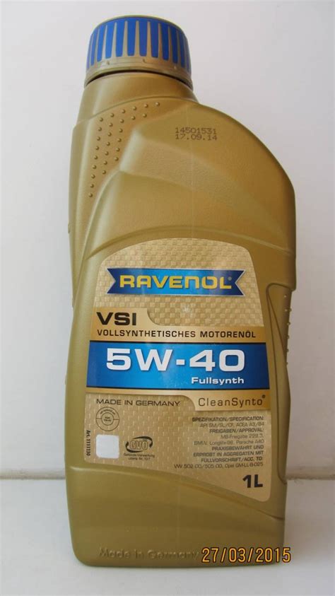 Ravenol VSI SAE 5w-40 - 5w-40 - Ölanalysen und Ölanalytik für Motor und ...