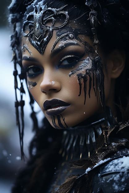 Premium Ai Image Latina Elsa Of Frozen Fallen Queen Icepunk Rage And