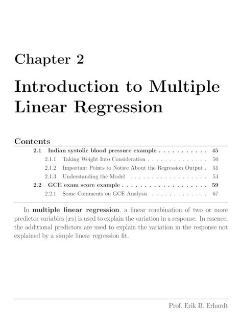 Pdf Introduction To Multiple Linear Regression50 Ch 2 Introduction To Multiple Linear