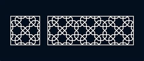 مجموعه ای از الگوهای اسلیمی برای برش لیزری یا برش کاغذ تصویر برداری 1696133